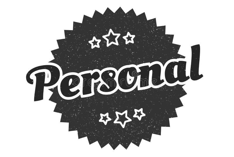 Personal Sign. Personal Vintage Retro Label Stock Vector - Illustration ...