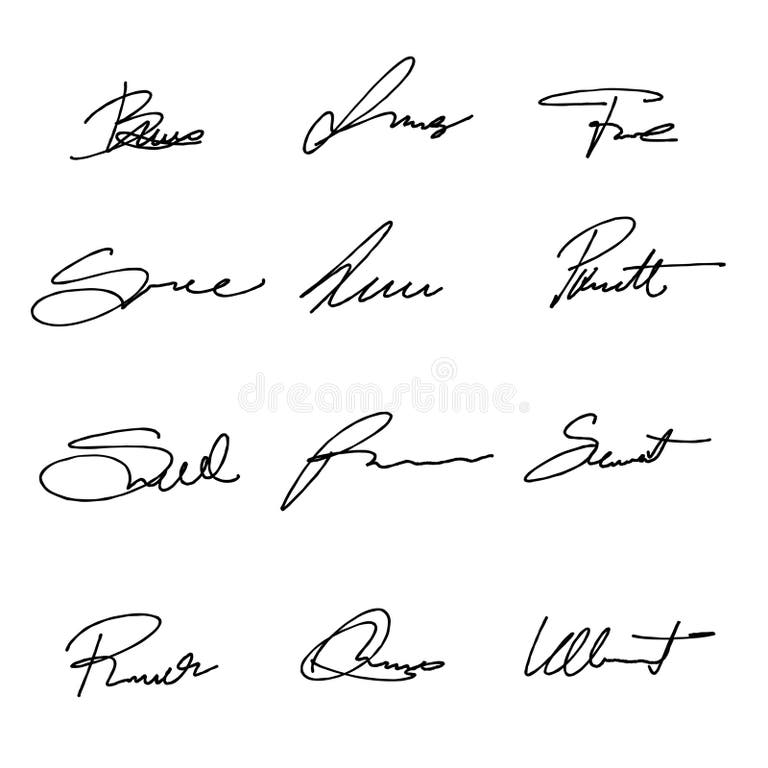Personal Signature Isolated Scribble Stock Vector - Illustration of ...