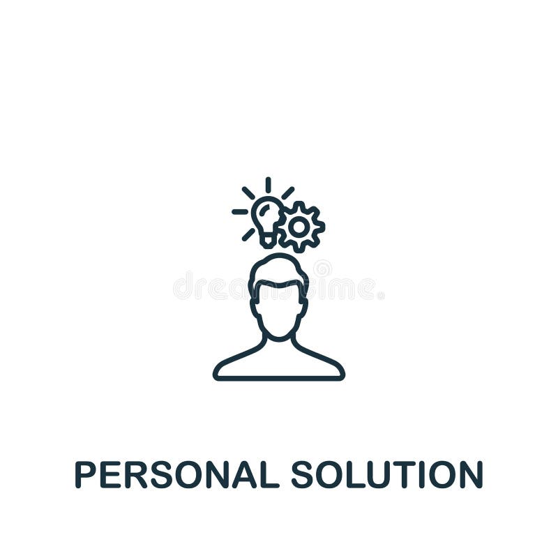 Solution Icon. Monochrome Simple Sign from Critical Thinking Collection ...