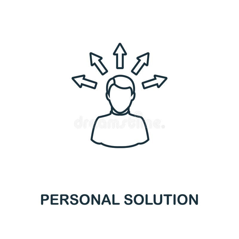 Personal Solution Outline Icon. Premium Style Design from Project ...