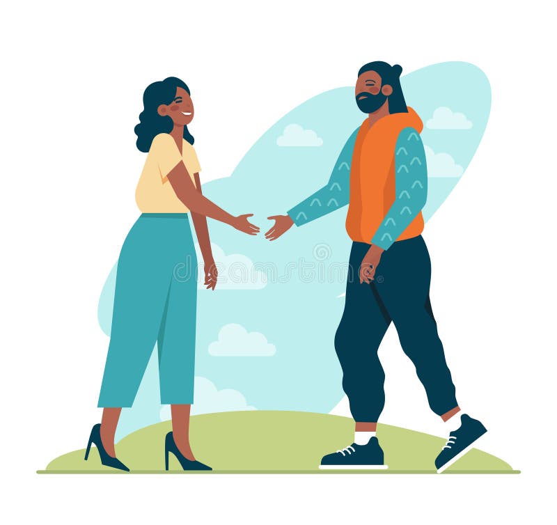 Personal Space Concept. Characters Setting, Protecting and Violating ...