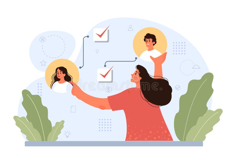 Personal Space Concept. Characters Setting, Protecting and Violating ...