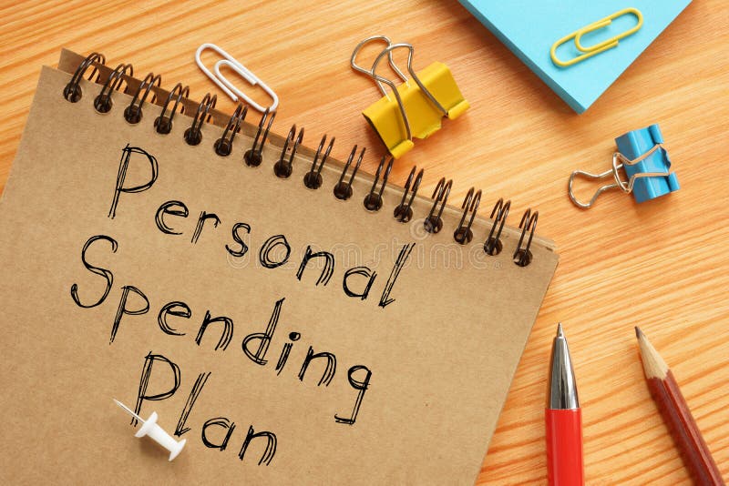 Personal Spending Plan is Shown on the Conceptual Business Photo Stock ...