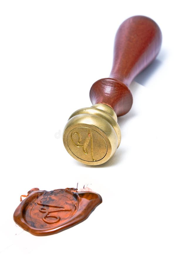 Personal Stamp and Wax Seal Stock Image - Image of entitlement ...