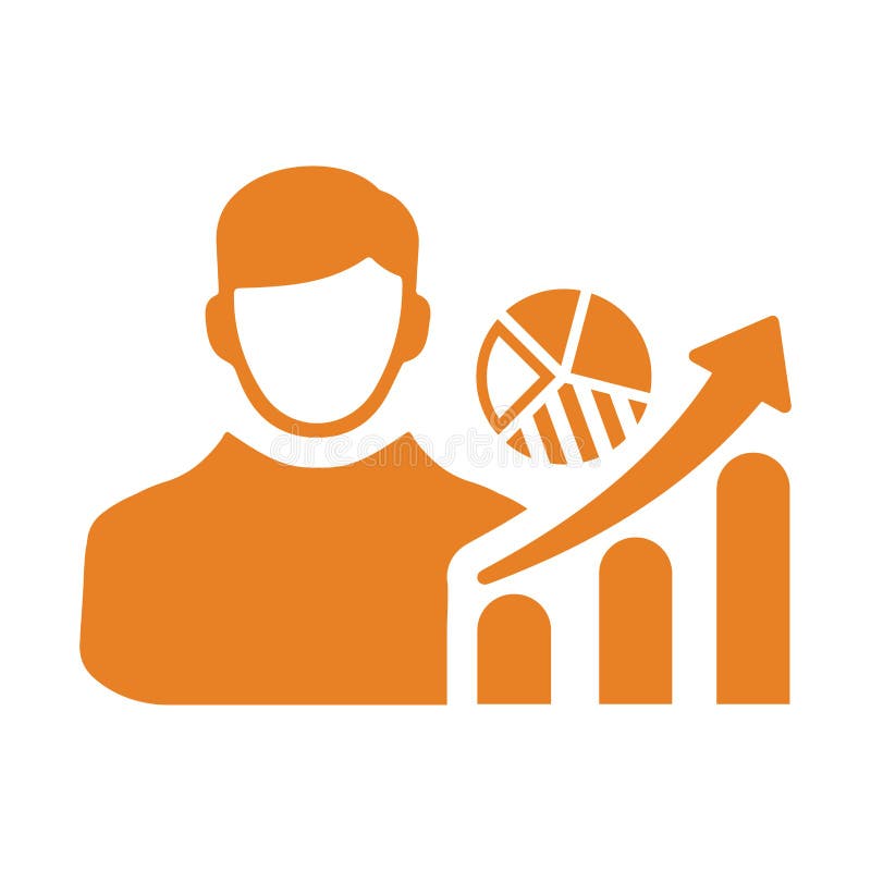 Personal, Statistics, Analysis Icon. Orange Vector Sketch Stock Vector ...