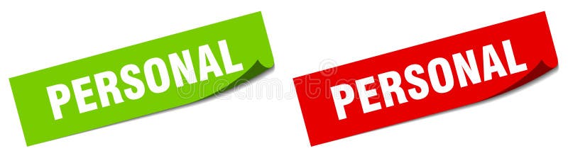 Personal Sticker. Personal Sign Set Stock Vector - Illustration of ...