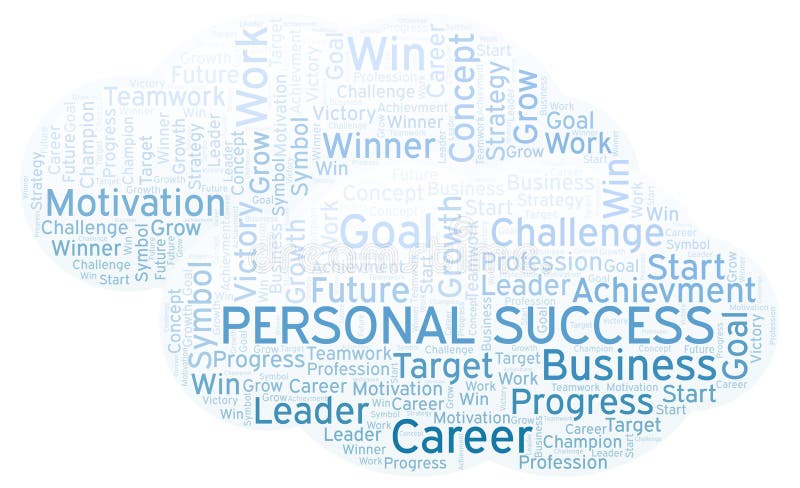 Personal Success Word Cloud. Stock Illustration - Illustration of ...