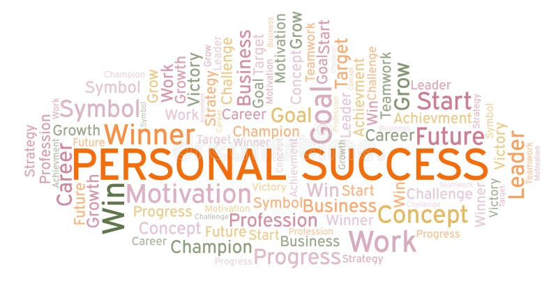 Personal Success Word Cloud. Stock Illustration - Illustration of ...