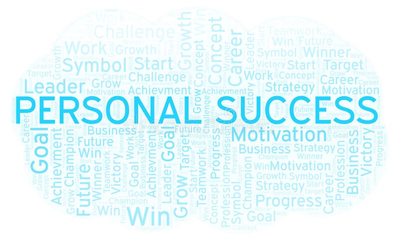 Personal Success Word Cloud. Stock Illustration - Illustration of ...