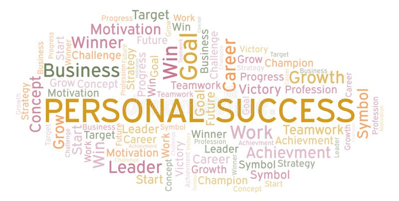 Personal Success Word Cloud. Stock Illustration - Illustration of ...