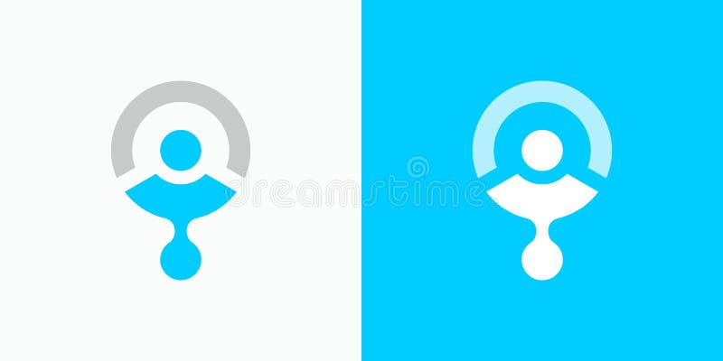 Personal Technology Connection Vector Logo Design Stock Vector ...
