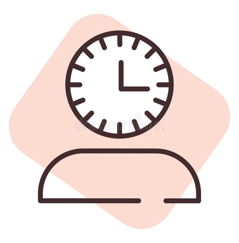 Personal time clock, icon stock vector. Illustration of hour - 259782927