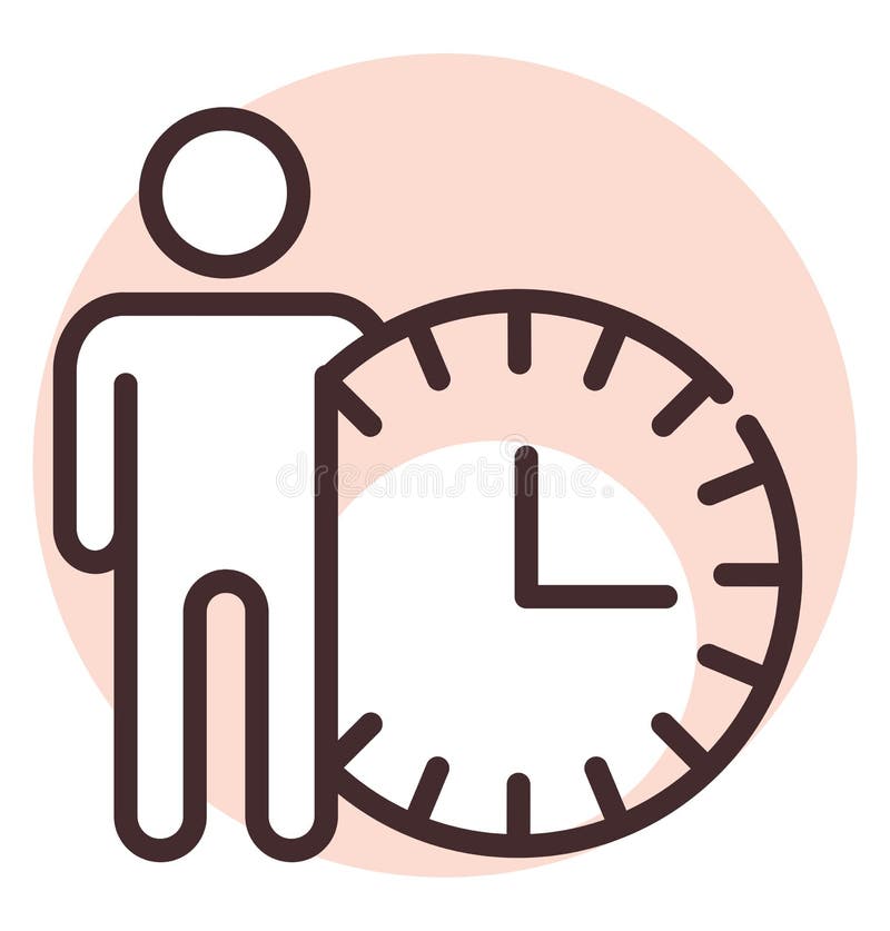 Personal Time Clock Vacation Holiday Relax Break Stock Illustration ...