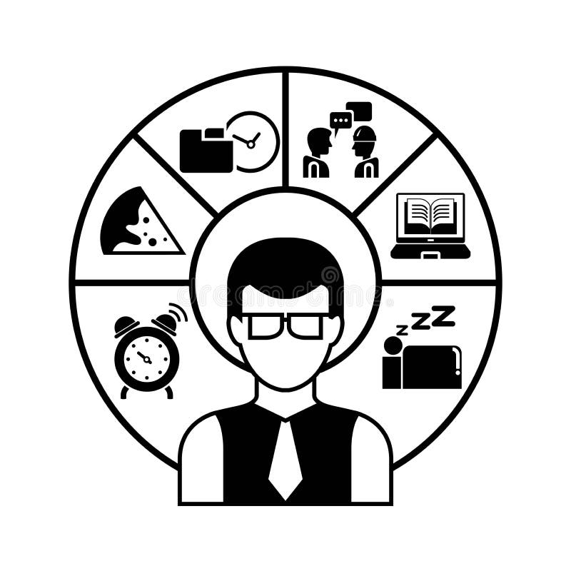 Personal time management stock illustration. Illustration of data ...