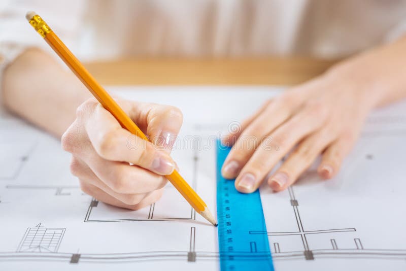 Concentrated drawing stock image. Image of child, drawing - 12128813