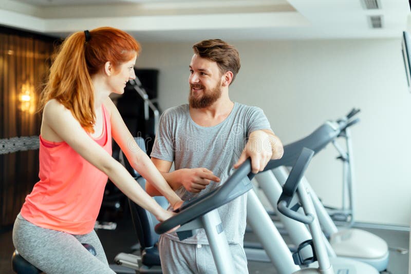 Personal Trainer Giving Instructions Stock Image - Image of active ...