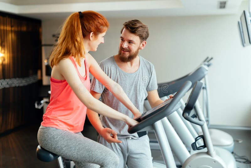 Personal Trainer Giving Instructions Stock Photo - Image of exercise ...