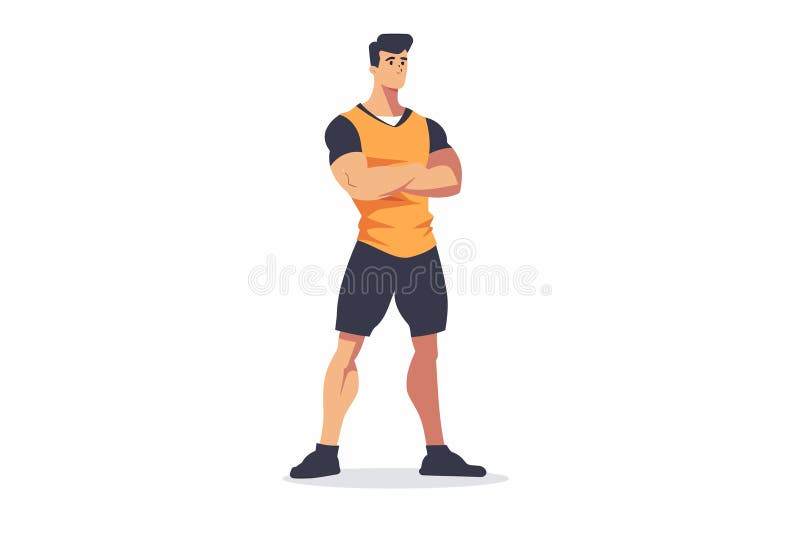 Personal trainer isolated stock vector. Illustration of person - 341472047