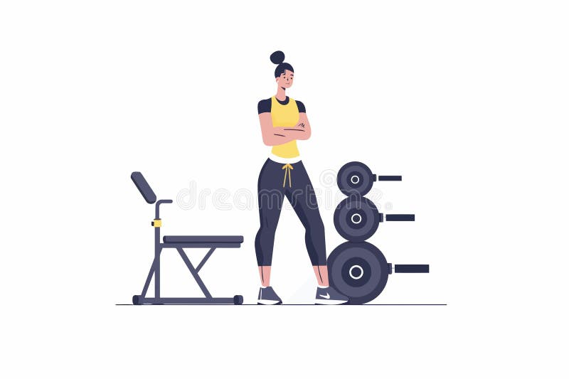 Personal trainer isolated stock vector. Illustration of muscular ...