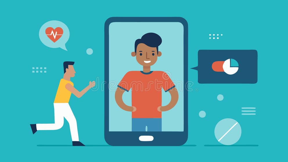 Personal Training Via App a Closeup of a Smartphone Screen Showing a ...