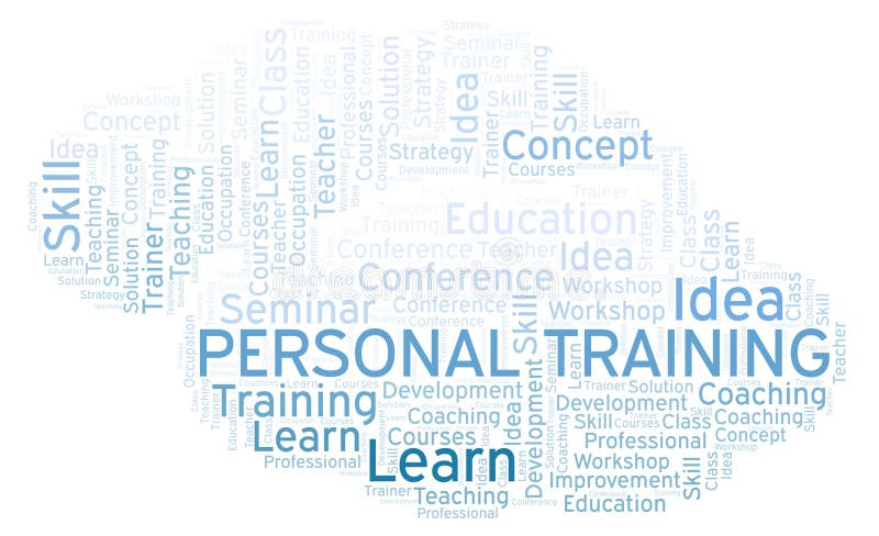 Personal Training Word Cloud. Stock Illustration - Illustration of ...