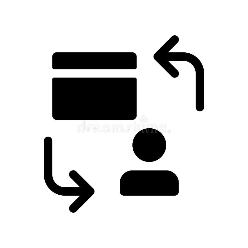 Personal Transactions Black Glyph Ui Icon Stock Vector - Illustration ...