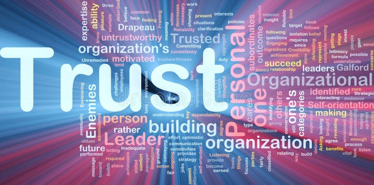 Personal Trust Background Concept Glowing Stock Illustration ...