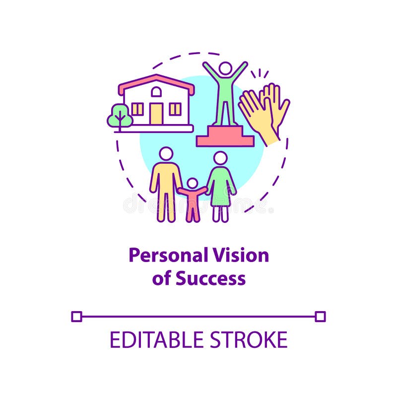 Personal Vision of Success Concept Icon Stock Vector - Illustration of ...
