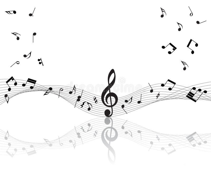 Note musicali illustrazione vettoriale. Illustrazione di creativo - 7544001