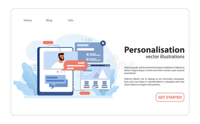 Personalisation Concept. Flat Vector Illustration Stock Vector ...