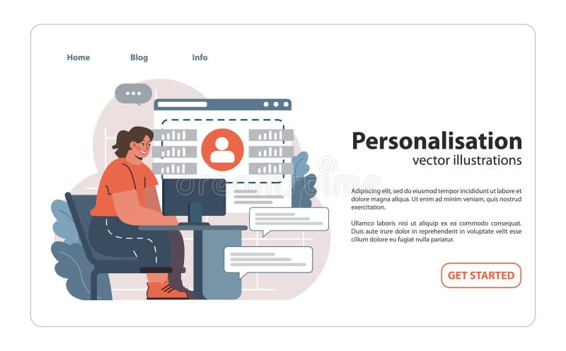 Personalisation in Digital Platform Concept Stock Vector - Illustration ...