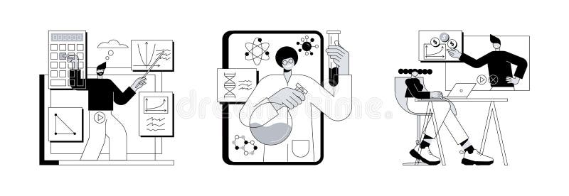 Personalised Learning Abstract Concept Vector Illustrations. Stock ...