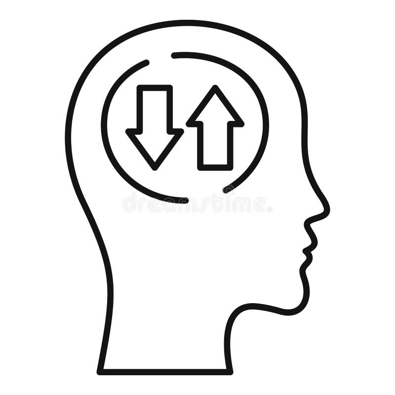 Manic Bipolar Disorder Icon, Simple Style Stock Vector - Illustration ...