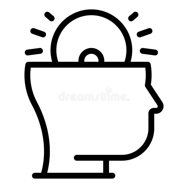 Personality Critical Thinking Icon Outline Vector. Think Mind Stock ...