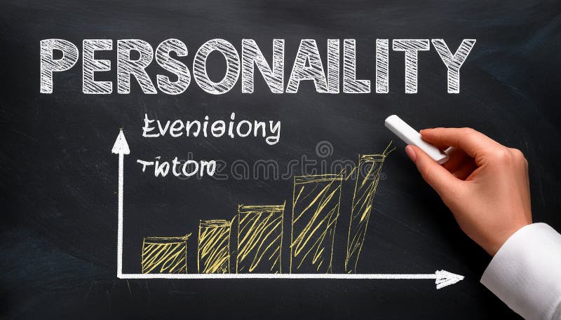 Personality Inventory Listed on a Blackboard Stock Illustration ...
