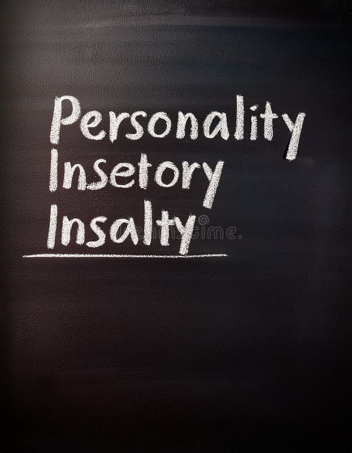 Personality Inventory Listed on a Blackboard Stock Illustration ...