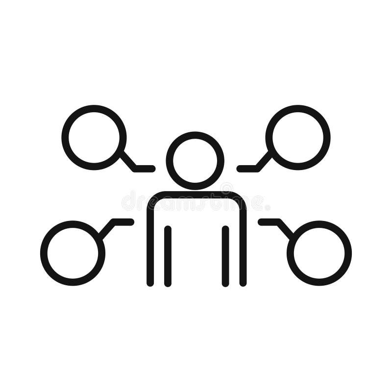 Personality Model Black and White Icon Illustration Stock Vector ...