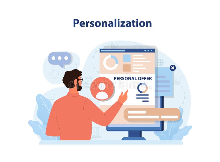 Personalization. Customization of Client Experience Software Stock ...
