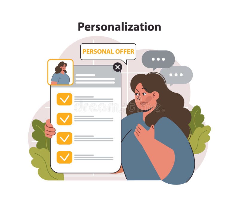 Personalization. Customization of Client Experience Software Stock ...