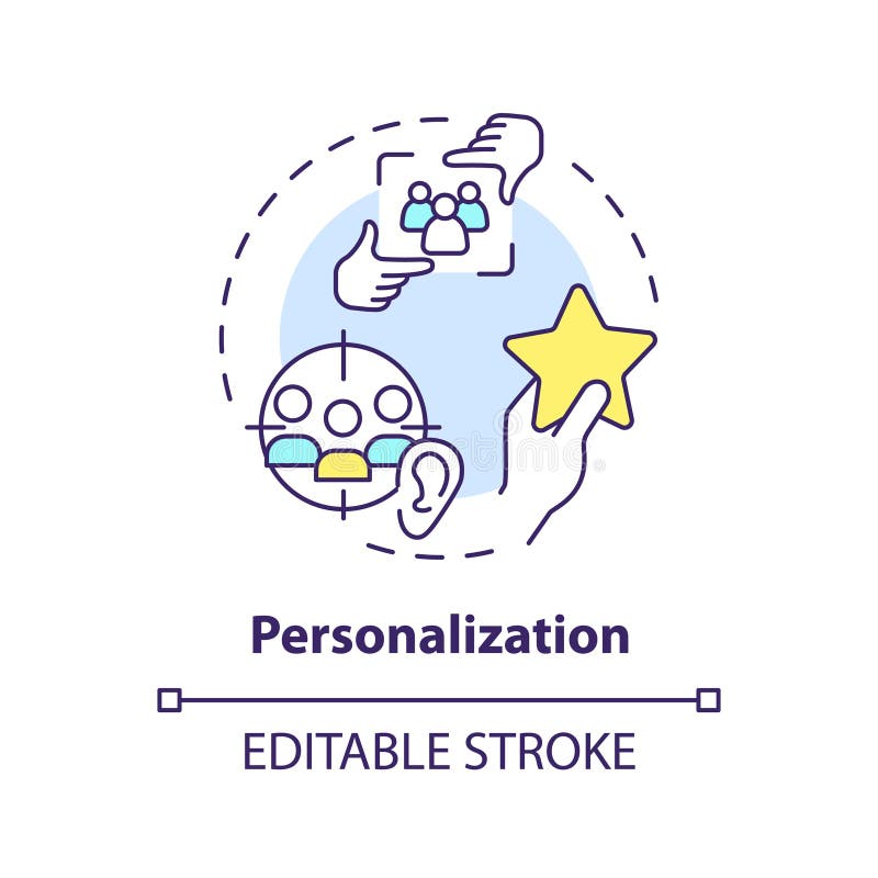 Personalization Multi Color Concept Icon Stock Vector - Illustration of ...