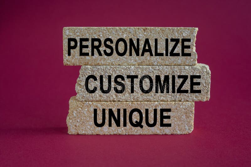 Personalize, Customize, Unique Symbol. Concept Words Personalize ...