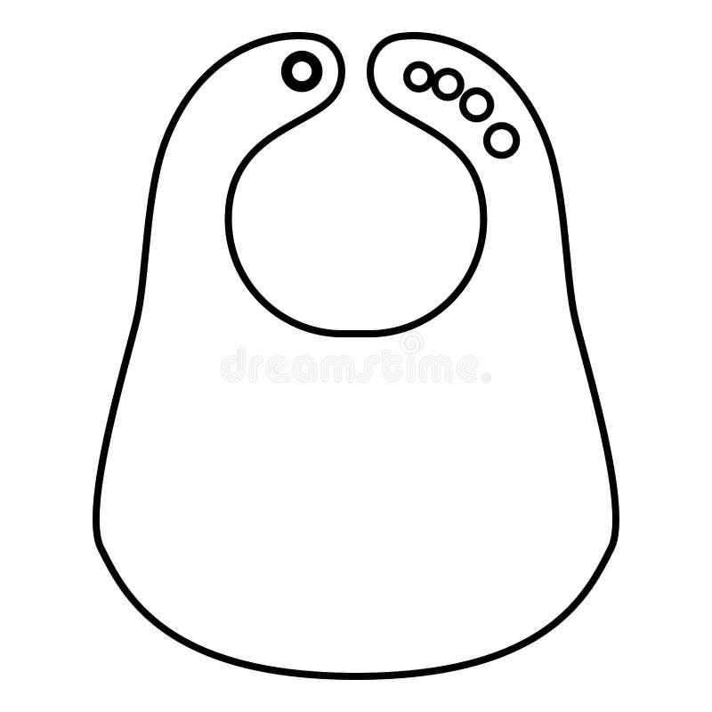 Personalized Bib Icon Black Color Illustration Flat Style Simple Image ...