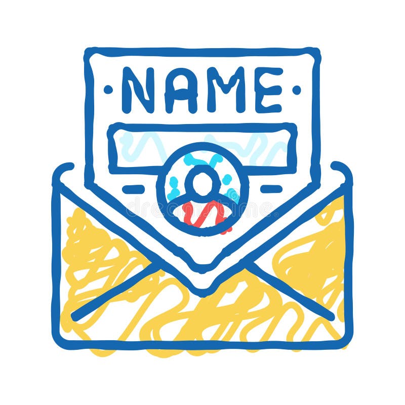 Personalized Email Icon Doodle Illustration Stock Illustration ...