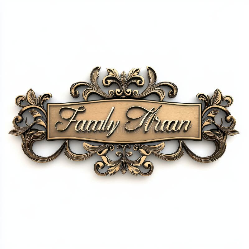 Personalized Family Name Plaques Isolated on White Background Stock ...