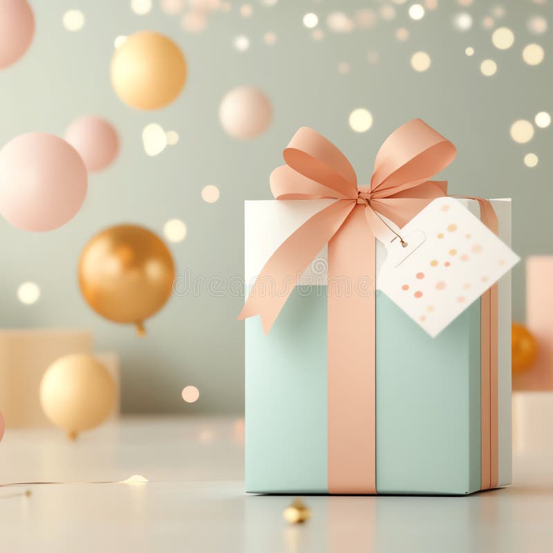 Personalized Gift Bag with Custom Name Tag, Festive Ribbon, 3D ...