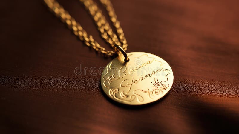 Personalized Gold Nameplate Stock Illustration - Illustration of glamorous, elegant: 368939139