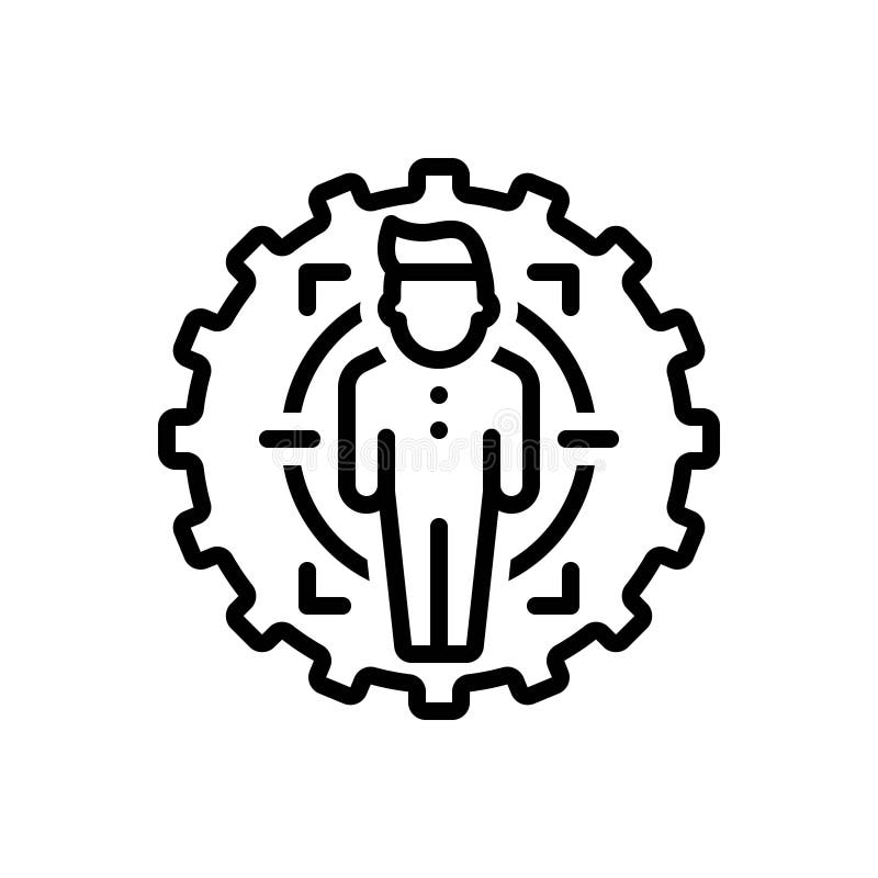 Black Line Icon for Personalized, Customize and Practice Stock ...