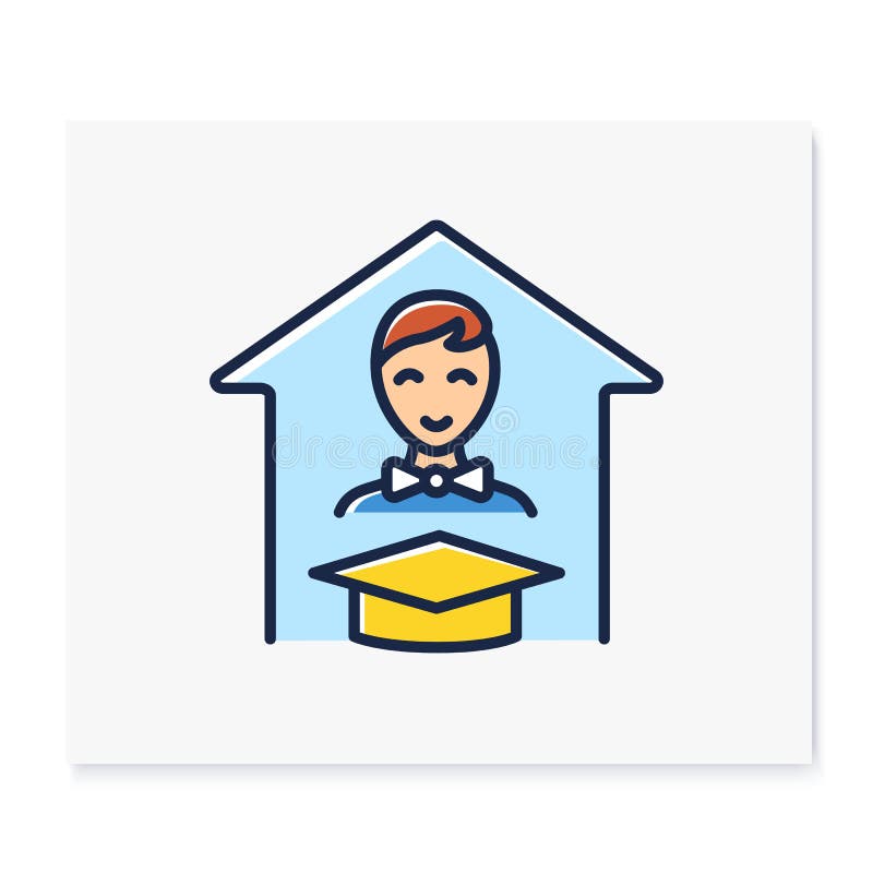 Personalized Learning Color Line Icon Stock Vector - Illustration of ...