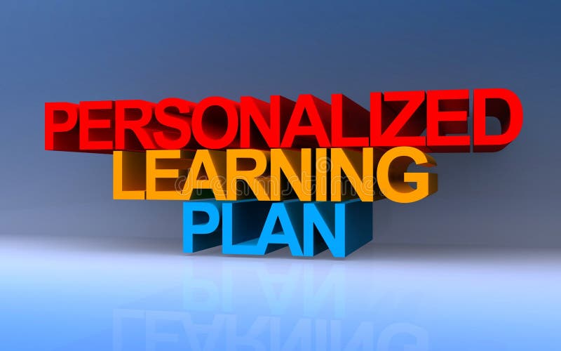 Personalized Learning Plan on Blue Stock Illustration - Illustration of ...
