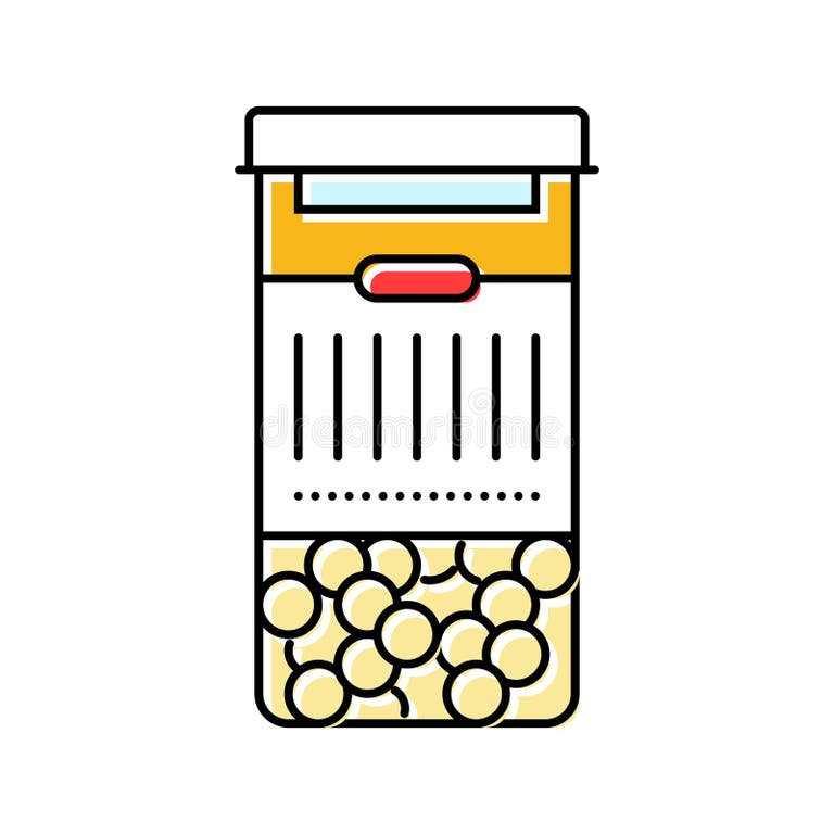Personalized Medication Bottle with Barcode Color Icon Vector ...